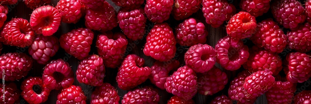 Raspberry berries texture background, Rubus idaeus fruits pattern, many ...