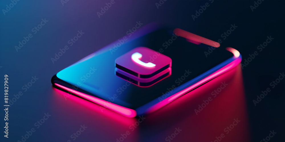 red power button, Phone Icon with Incoming Call An image of a phone ...