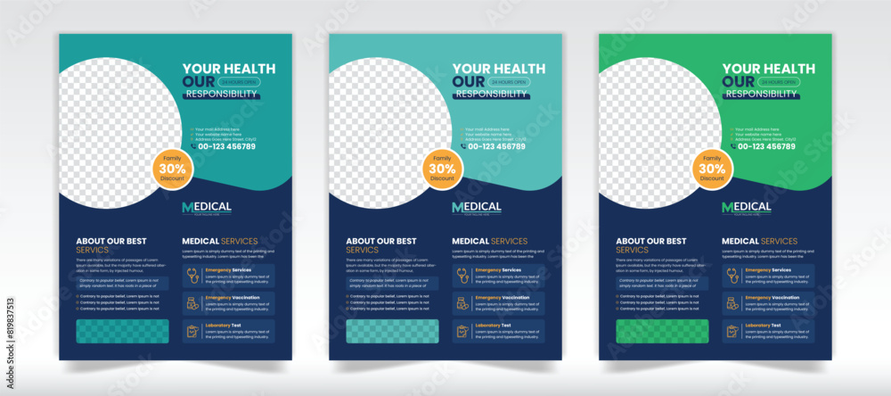 Corporate healthcare flyer design and Medical campaign flyer design ...