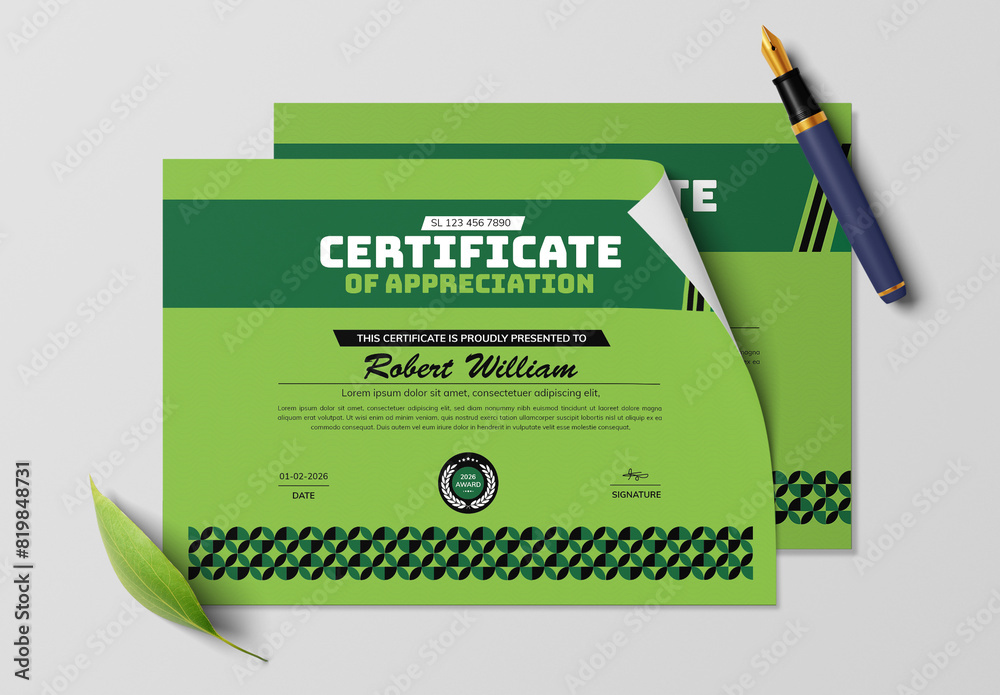 Certificate Best Award Layout Stock Template | Adobe Stock