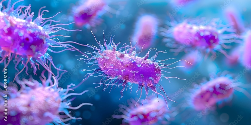 Visual Representation of Pathogens: Bacteria and Viruses Spreading ...