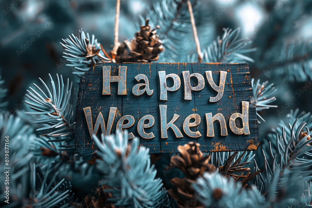 Happy Weekend Banner: Celebrate Family Time and Leisure Activities ...