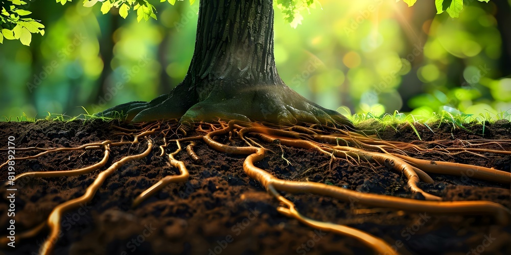 The Symbolism of Tree Roots Networking in Fertile Soil for Earth's ...