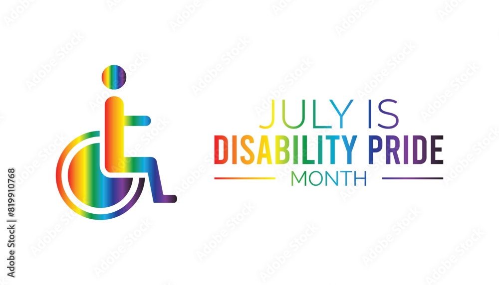Disability Pride Month observed every year in July. Template for ...