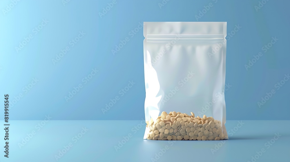 Blank or Grey Plastic Chips Bag Snack Packaging for Mockup template ...