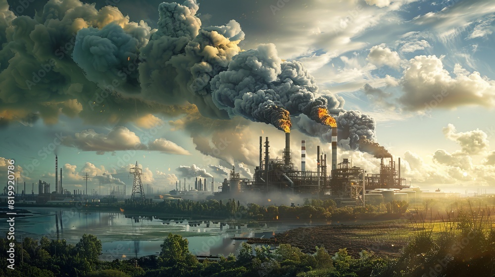 Generate an image illustrating the far-reaching consequences of global ...