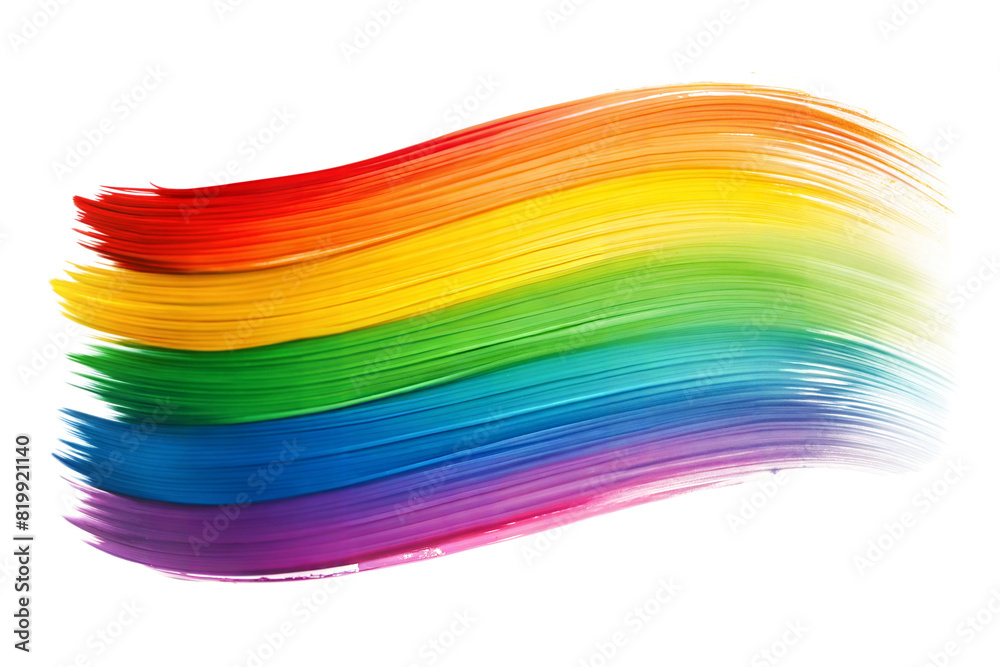 Gradient Rainbow Brush Stroke: A gradient rainbow brush stroke with ...