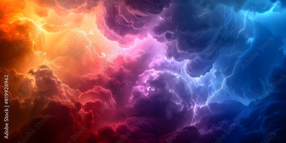 Symbolism of fear tactics used by evil cults: Dark storm cloud with ...