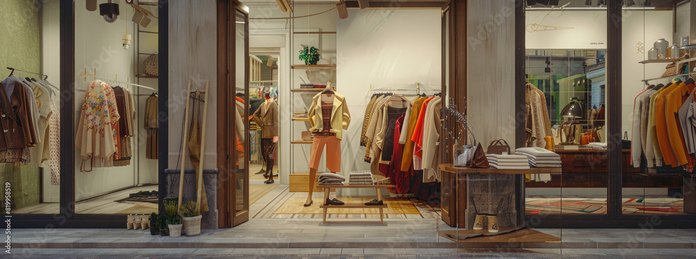Design a digital retail storefront for a trendy fashion brand, high ...