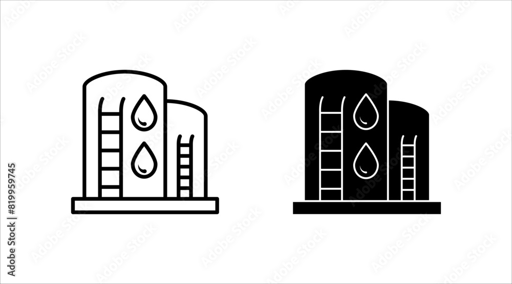 Water tank linear icon set. Modern outline Water tank logo concept on ...