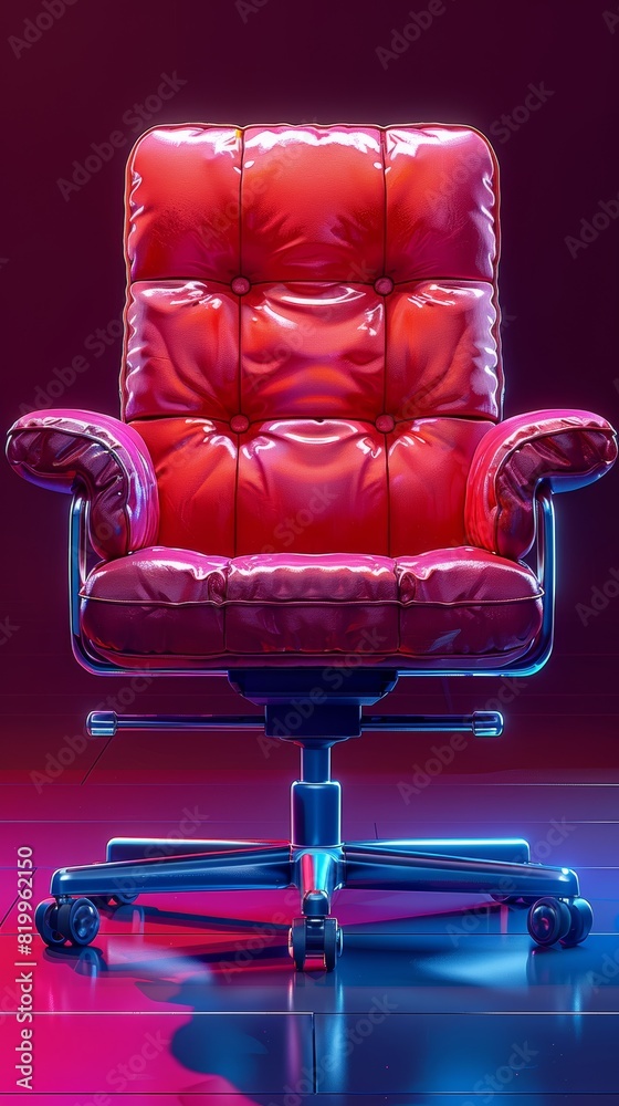 8-bit art director chair with single color background Simple design of ...