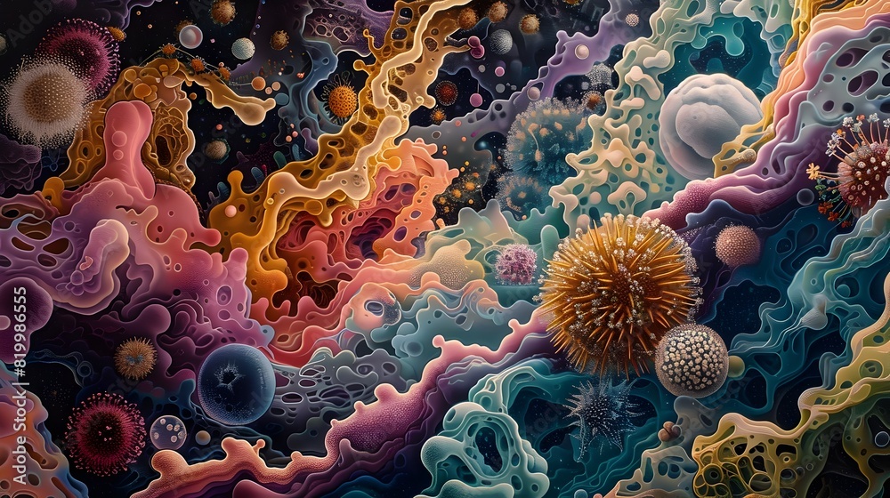 Microbial Ecology Guardians Resisting Territorial Invasion Surreal ...