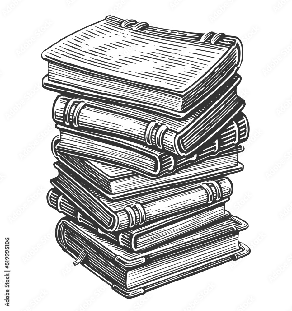 Stack of books. School study education textbooks pile. Bookstore ...