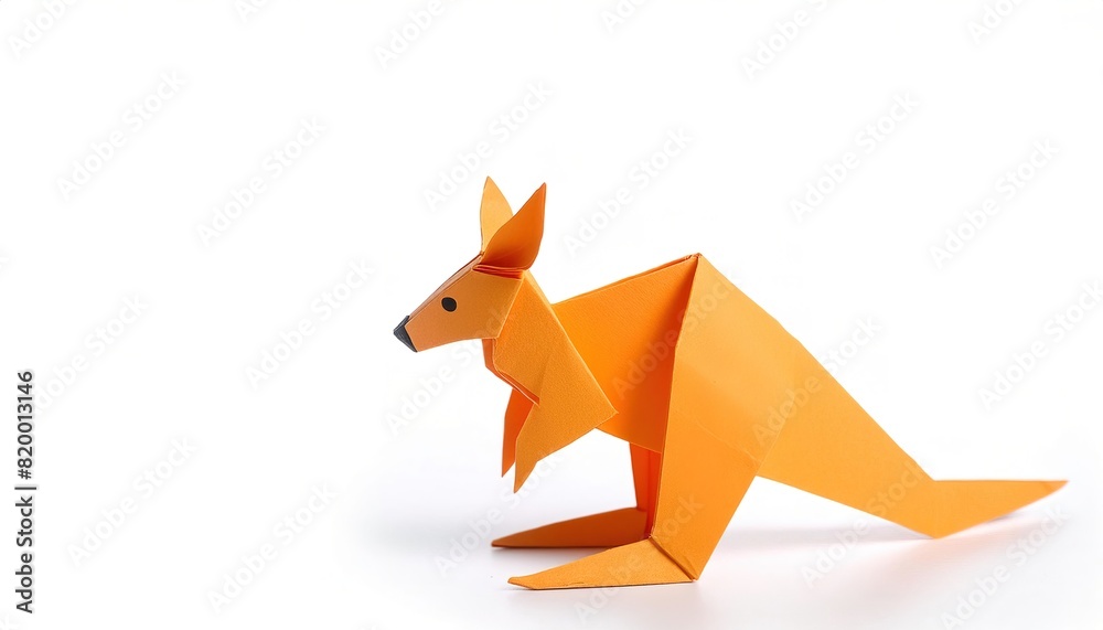 Animal concept origami isolated on white background of an Australian ...