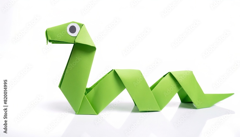 Animal reptile concept origami isolated on white background of a ...