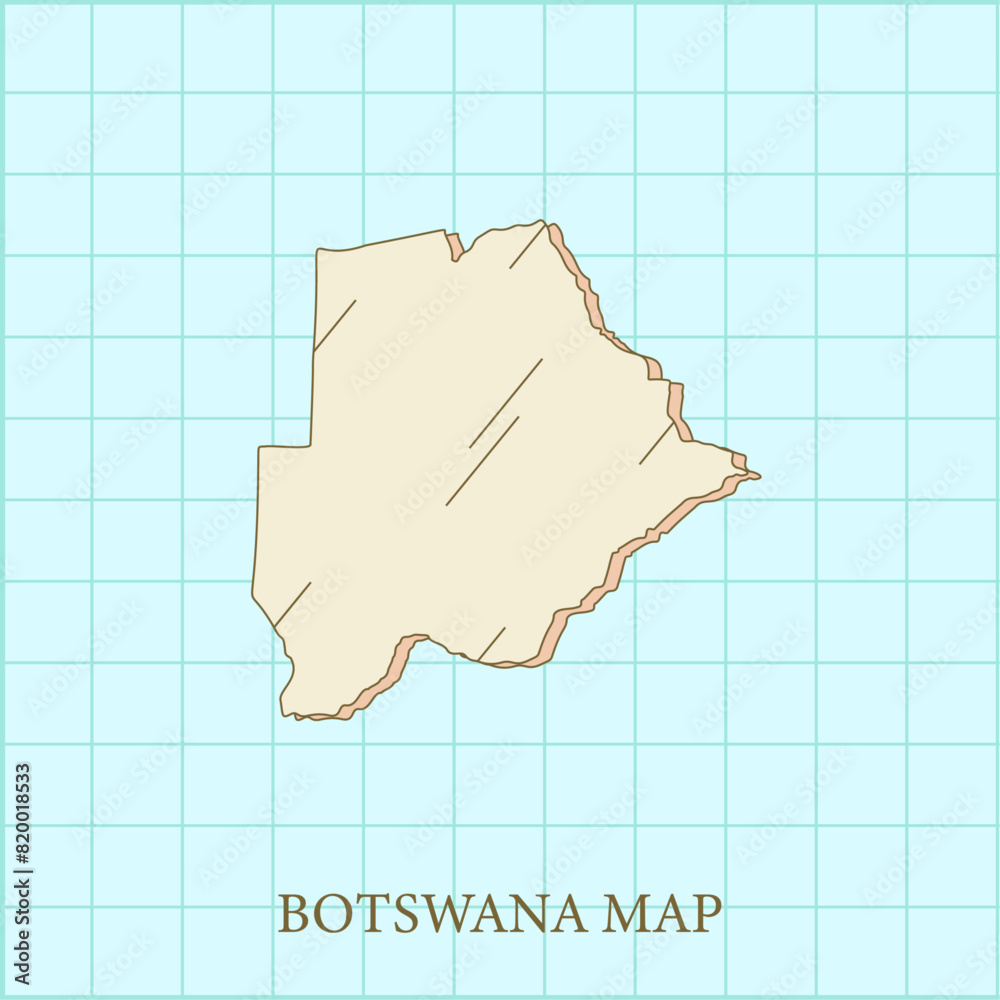 vector regions map of Botswana Stock Vector | Adobe Stock