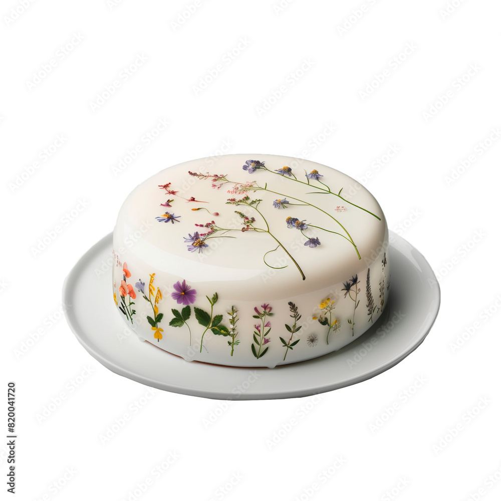 Delicious Whole Cake Transparent Background Minimalist Floral Cake ...