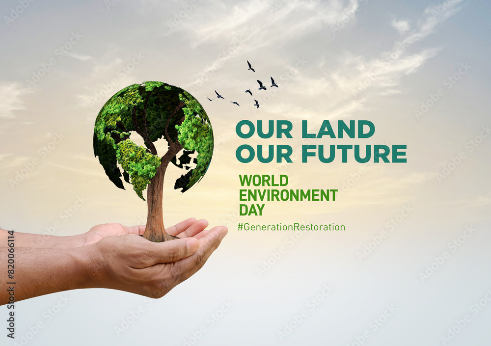 World Environment Day 2024 concept - Land restoration, desertification ...