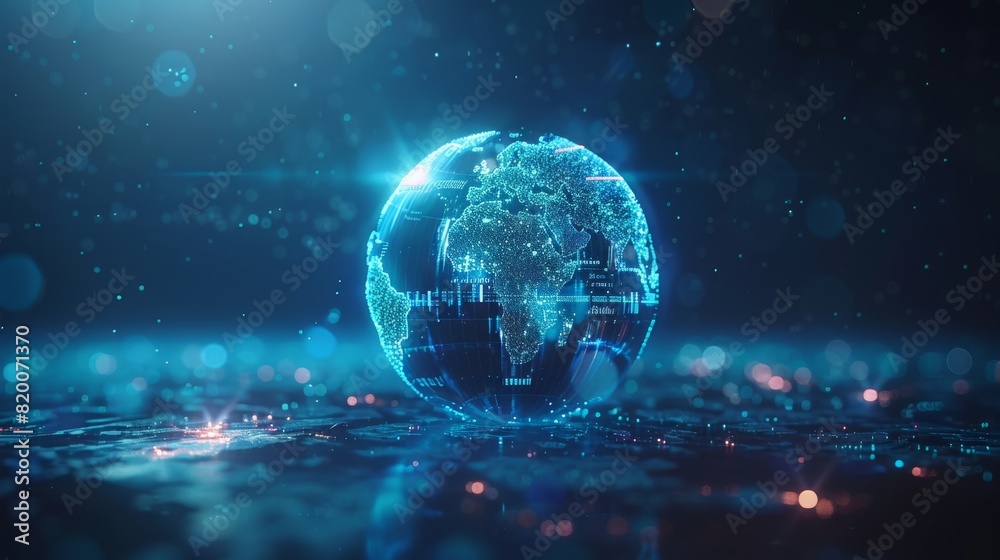 Digital world globe with minimalist UI, Minimalist design, Organic ...