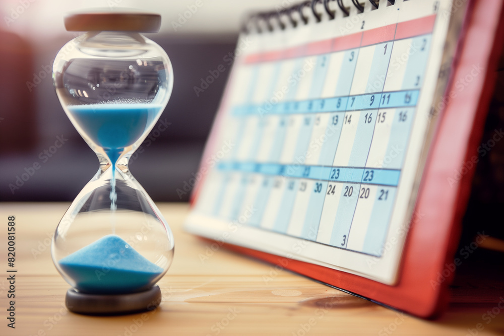 Picture a mesmerizing juxtaposition: an hourglass depicted with ...