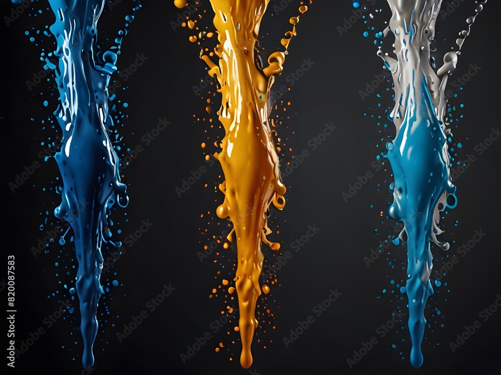 Liquid Motion: Dynamic Splash Designs for Versatile Overlaying Stock ...