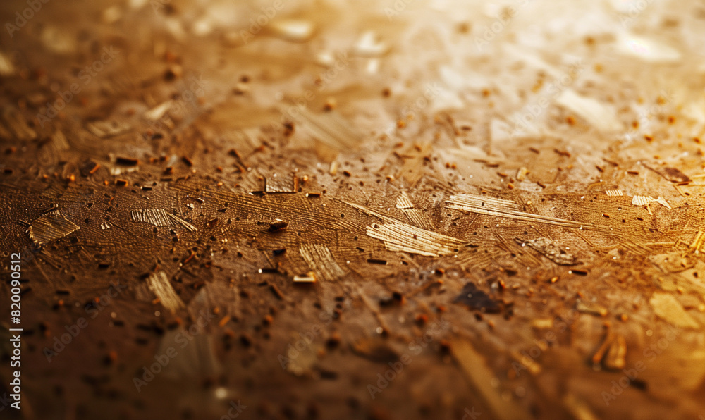 Complex chipboard structure, with clearly visible fine wood chips ...