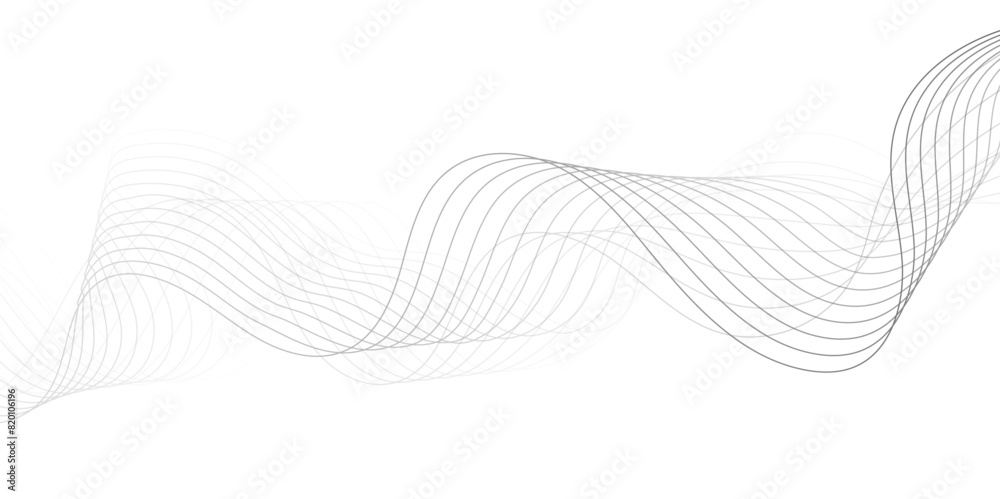 Abstract grey wavy lines Digital frequency track equalizer background ...