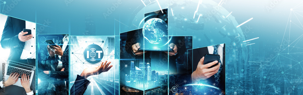 Communication technology , smart connection IOT and people network ...