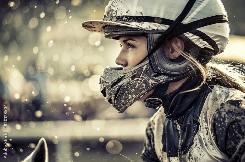 Stunning high resolution photos of a young female jockey in a special ...