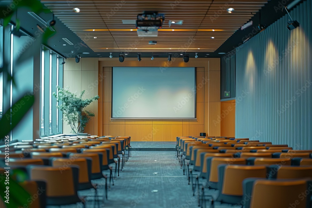Design a modern conference room. The room should be able to accommodate ...