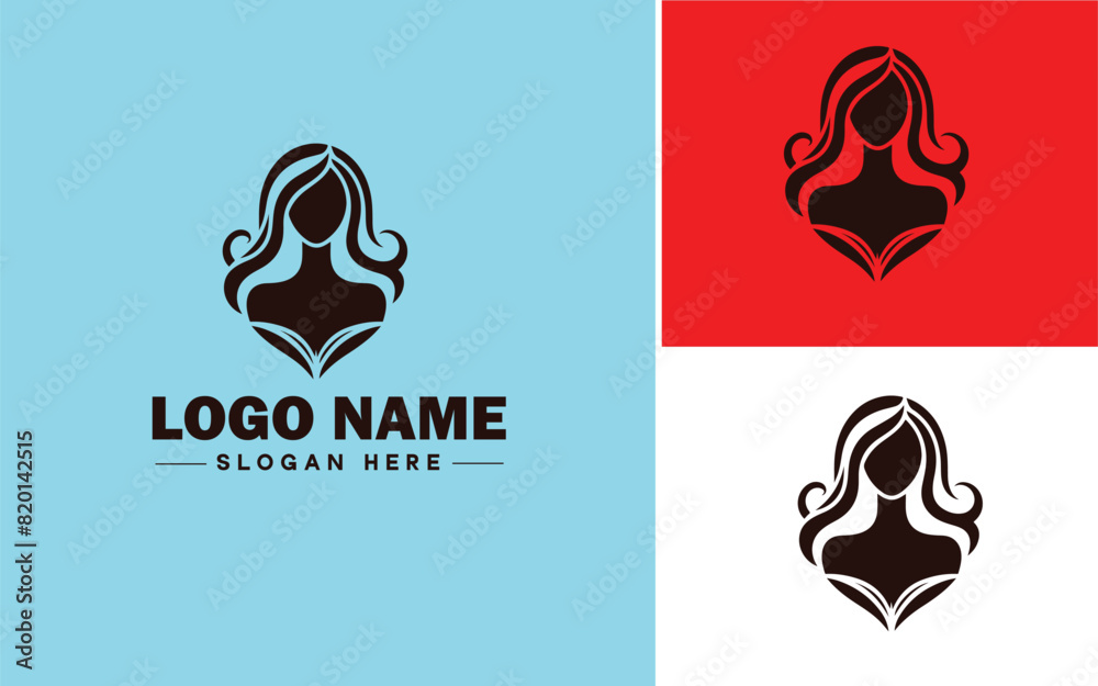 beauty salon icon Hair salon Beauty parlor Spa flat logo sign symbol ...