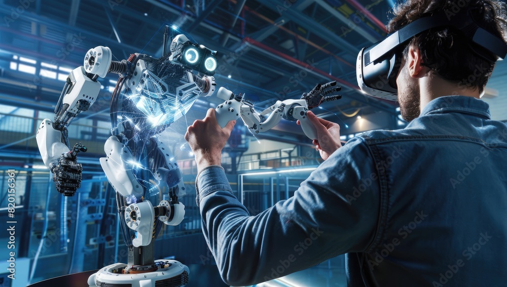 Unrecognizable Male Student Holding Virtual Reality Controllers, Uses ...