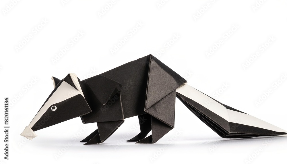 wildlife and nature concept paper origami isolated on white background ...