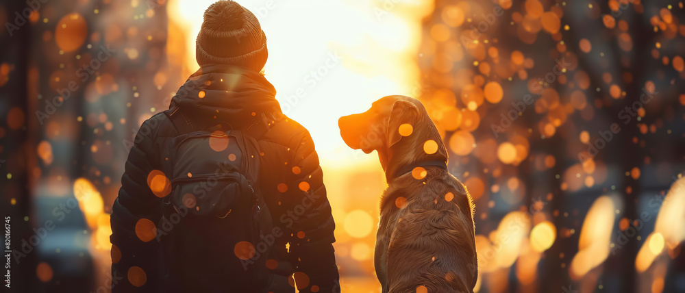 Guide Dog Training Depict the training process of guide dogs with their ...