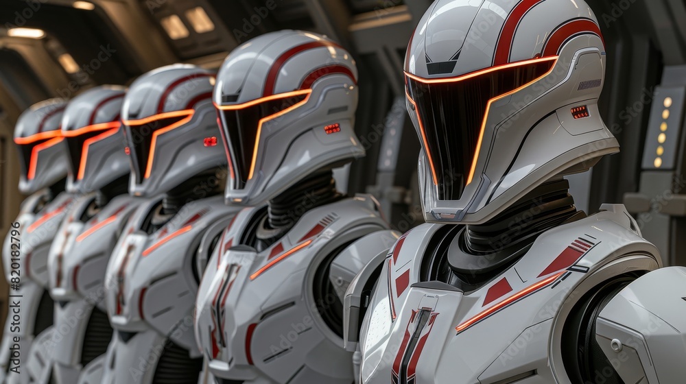 Humanoid ai artist creating art in studio art making robot generating ...