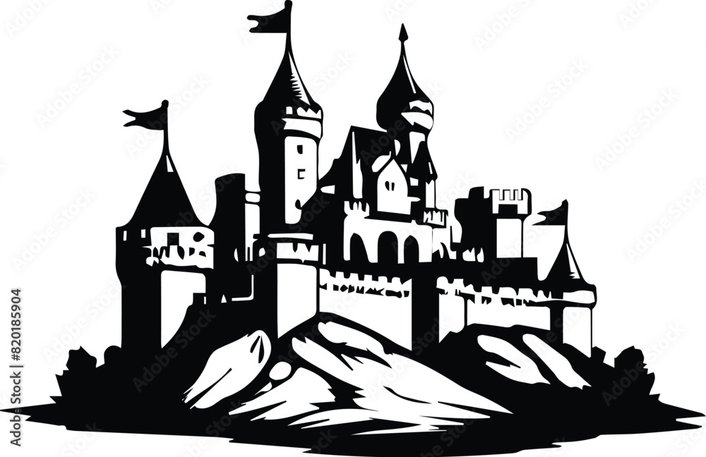 Castle SVG, EPS, PNG, DXF JPEG- Clean Lines & Ready For Your Project ...