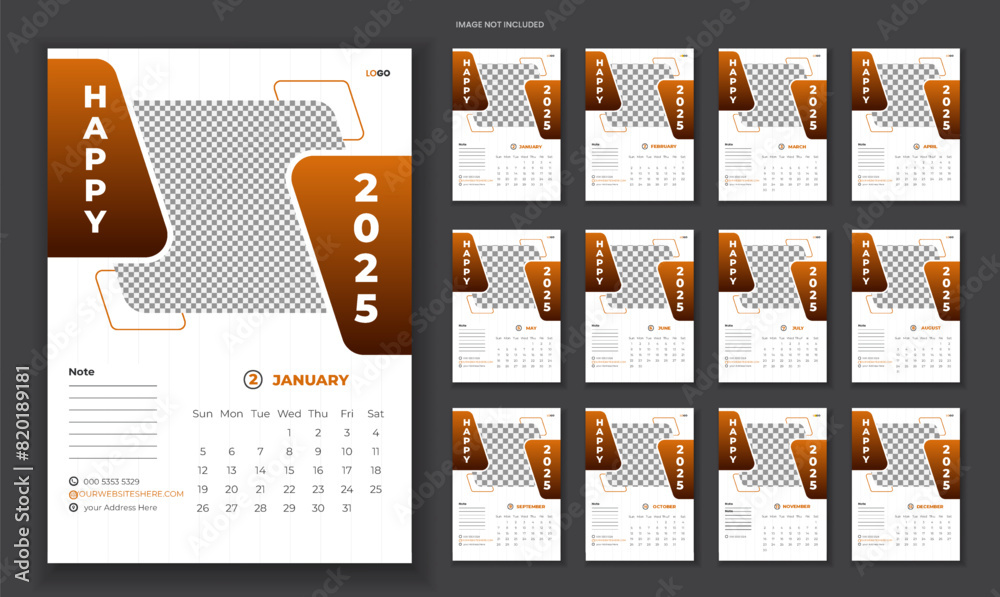 Magnet Calendar Design for your business beautiful vector and annual ...