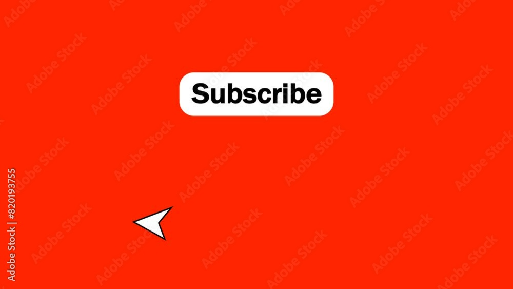 The subscribe button is clicked by the cursor and. Subscription icon ...