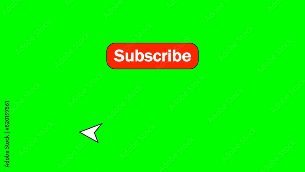 The subscribe button is clicked by the cursor and. Subscription icon ...