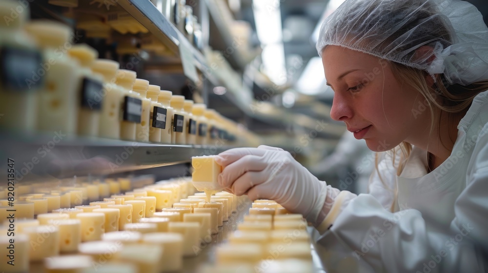 food safety inspection, a food lab quality control inspector checks ...
