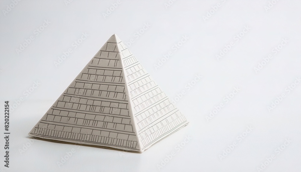 human made wonders of the world concept paper origami isolated on white ...