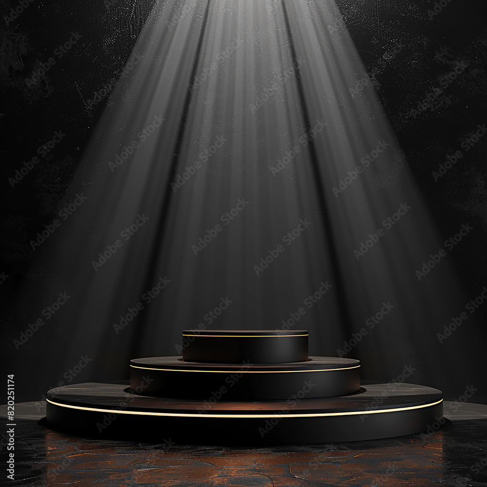 Black and red podium graphic, 3D podium animation, 3D rendering podium ...