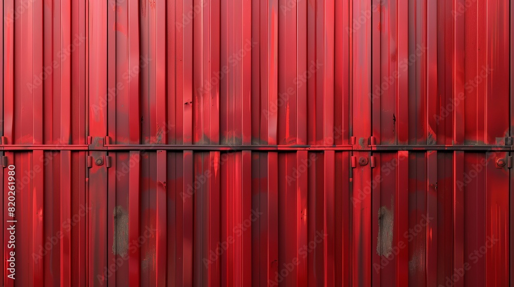 Vector illustration of red metal roof siding, depicting warehouse metal ...