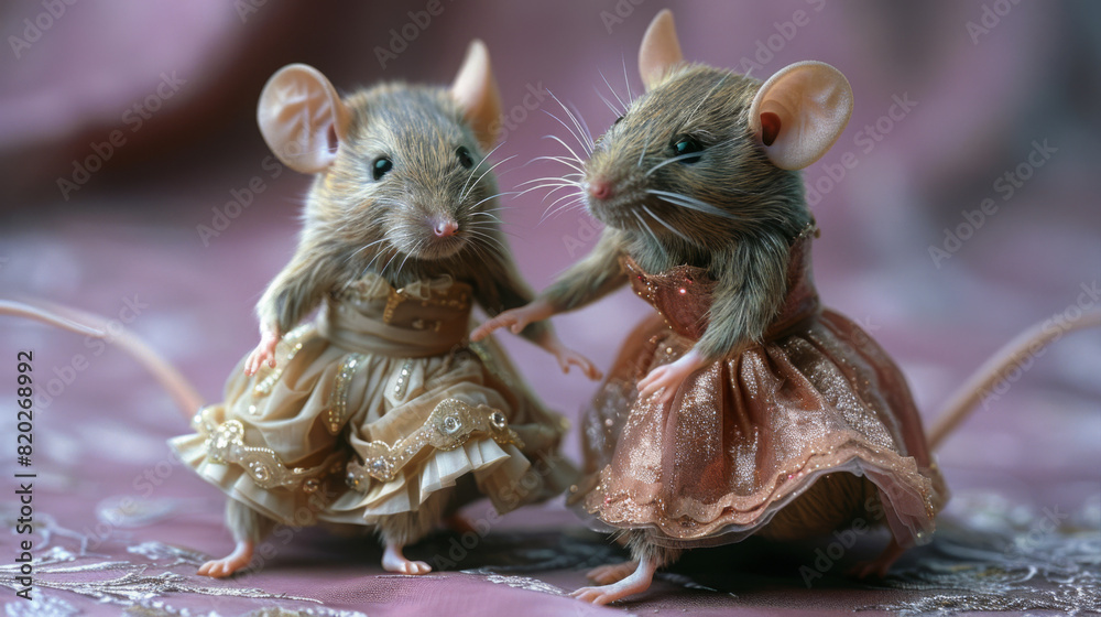 Award Winning National Geographic Minimal style, 3D mice in ballroom ...