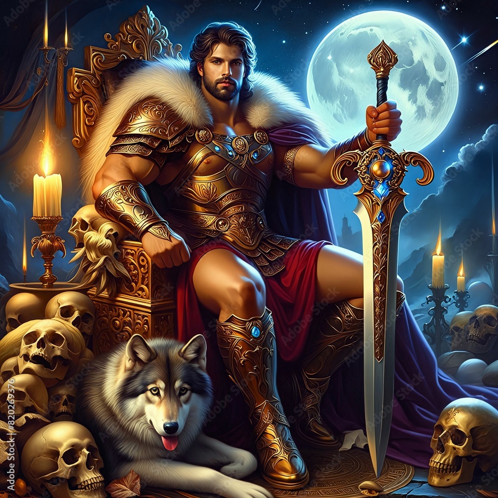 Ares Greek god of war and courage on his throne. Son of Zeus and Hera ...