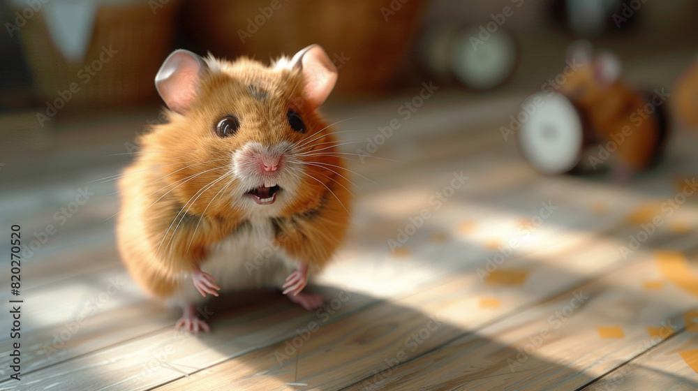 Award Winning national geographic Minimal style, 3D roly poly hamsters ...