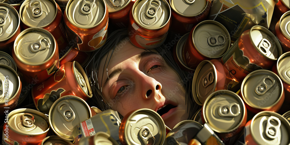 An Unhealthy Obsession: The Tragic Descent into Alcoholism. a pile of ...