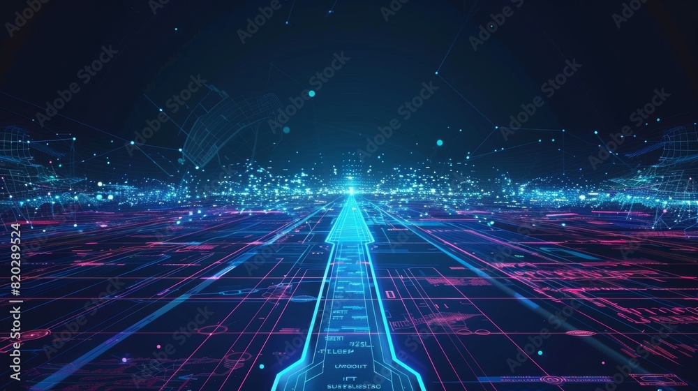 ภาพประกอบสต็อก Hud roadmap. Road direction in digital gps navigation ...