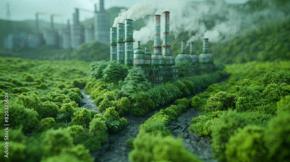 Green factory replaced by pollution factory by businessman to reduce carbon dioxide emissions ...