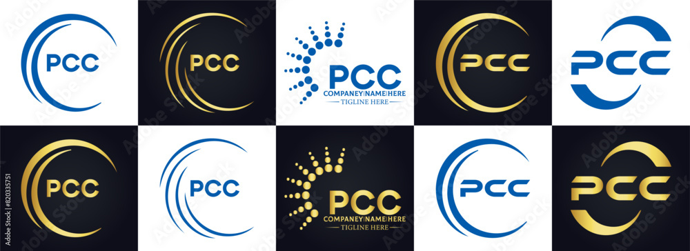 PCC logo. P C C design. White PCC letter. PCC, P C C letter logo design ...